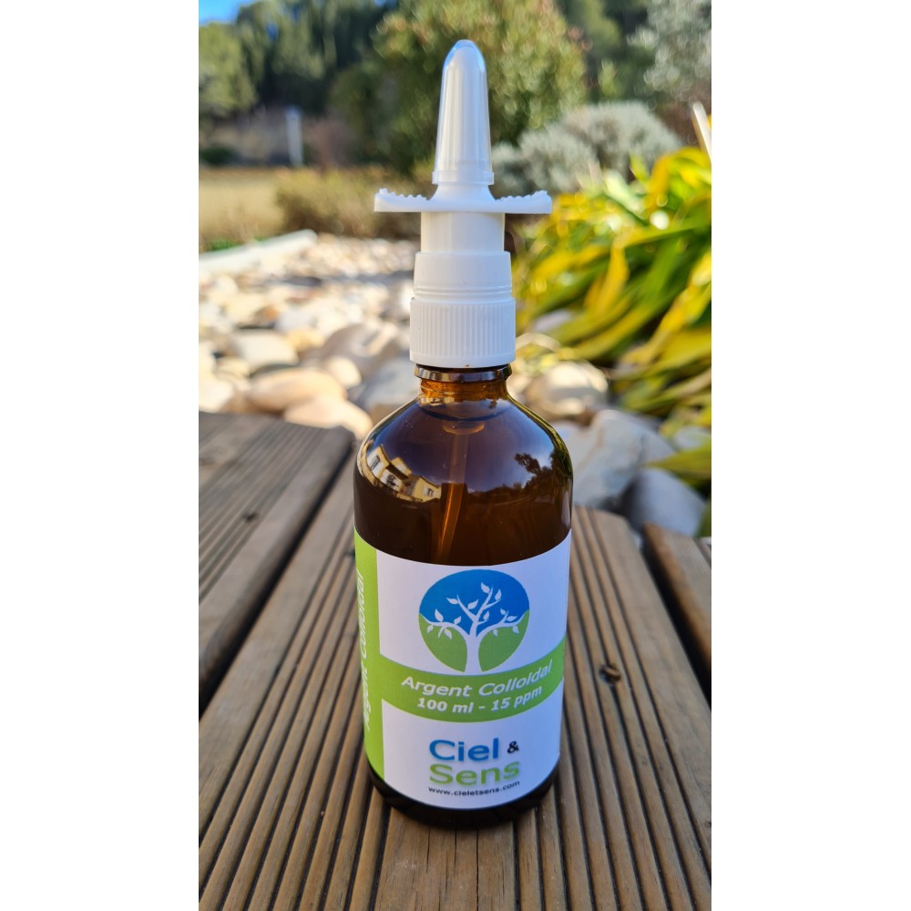 Argent Colloïdal 15ppm Spray nasal 100ml -nez encombré ,les sinusites ...